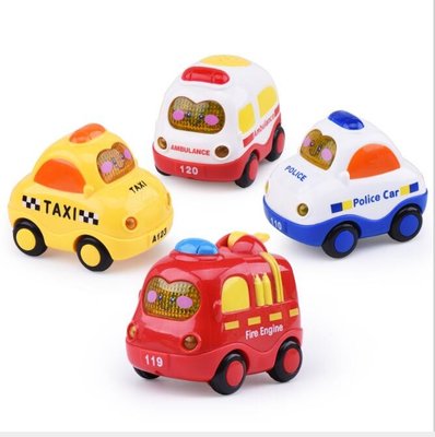Hot sale Hands Pushing tuck inertia toy car inertia toy  helicopter crane Inertia Police Vehicle fire engine for kid supplier