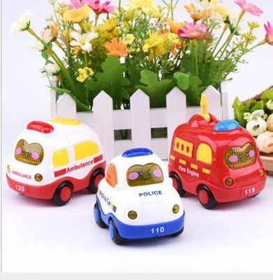 Hot sale Hands Pushing tuck inertia toy car inertia toy  helicopter crane Inertia Police Vehicle fire engine for kid supplier