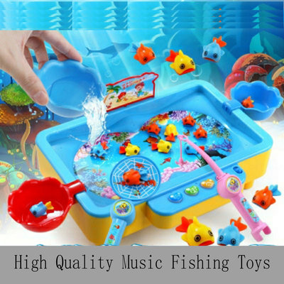 2019 Good quality Fishing Toys Child Music Playing House USB Electronic Fishing Platform Spin Magnetis For chlidren kids supplier