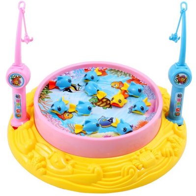 2020 New Arrival Fishing Toys Child Music Playing House USB Electronic Fishing Platform Spin Magnetics For chlidren kids supplier
