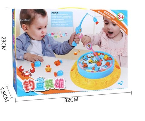2020 New Arrival Fishing Toys Child Music Playing House USB Electronic Fishing Platform Spin Magnetics For chlidren kids supplier