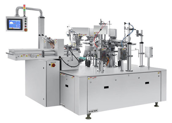 6.5KW Power Premade Pouch Machine , Double Bag Pick Fill Seal Machine