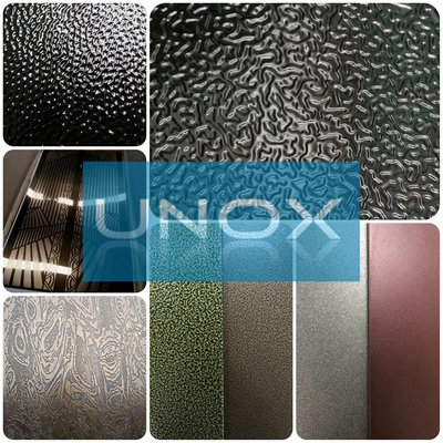 SUS316L Etching Colored Stainless Steel Sheets ,PVD Decoration Sheets 1250mm 1500mm Rose gold, Brown, Bronze, Black