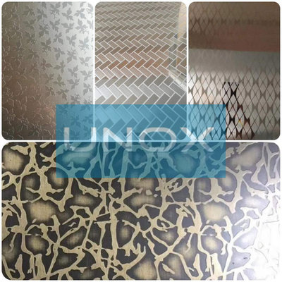 SUS316L Etching Colored Stainless Steel Sheets ,PVD Decoration Sheets 1250mm 1500mm Rose gold, Brown, Bronze, Black
