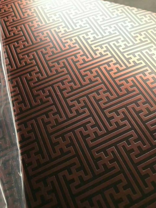 304 Hairline Bronze Stainless Steel Plate Copper Plating Sheet Brass Color