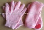 Pink Feather Yarn Moisturizing Gel Gloves With Natural Essential Oils