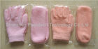 Pink Feather Yarn Moisturizing Gel Gloves With Natural Essential Oils
