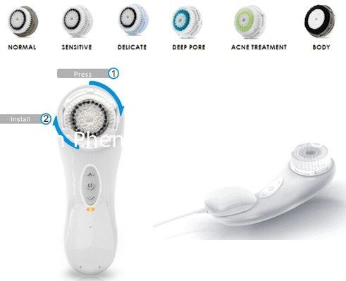 Sonic Deep Cleansing Electric Exfoliating Face Brush With Acne Treatment