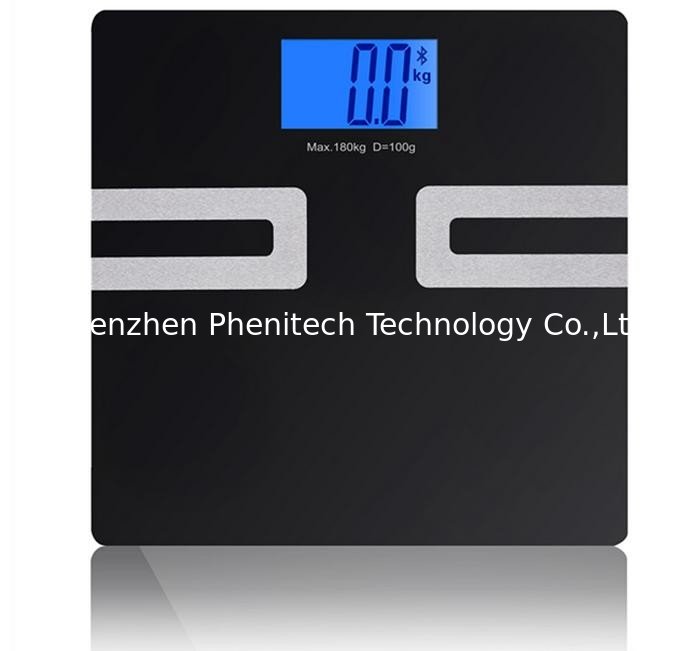 Mini Size Black Weight And Body Fat Scale Bluetooth Electronic