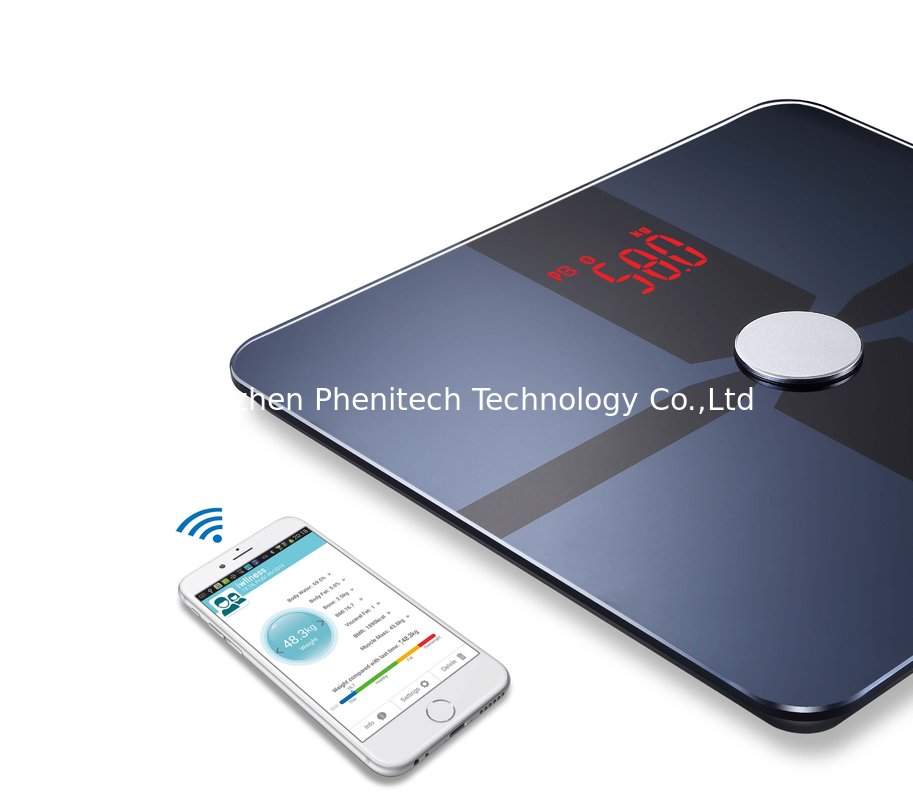 High Precision Bluetooth Digital Body Fat Scale With 4 Sensors
