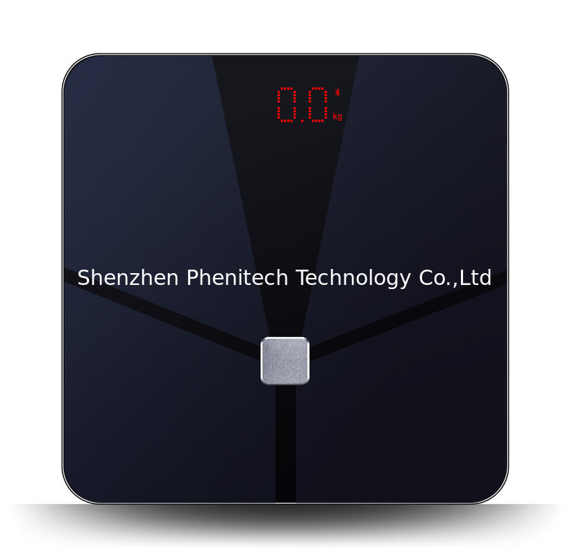 Large Led Display Black Bluetooth Body Scale Digital Weighting Scale