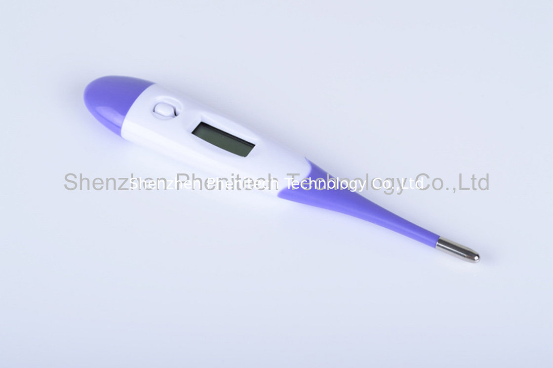 ABS Resin Digital Flexible Thermometer with Purple and White Colors for Clinic