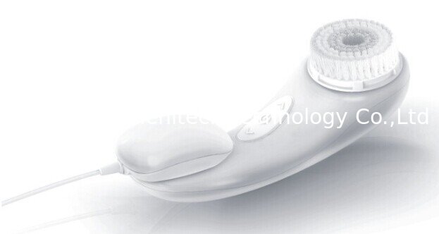 Fashion White Sonic Skin Cleaning Brush Electric With Wireless Charging