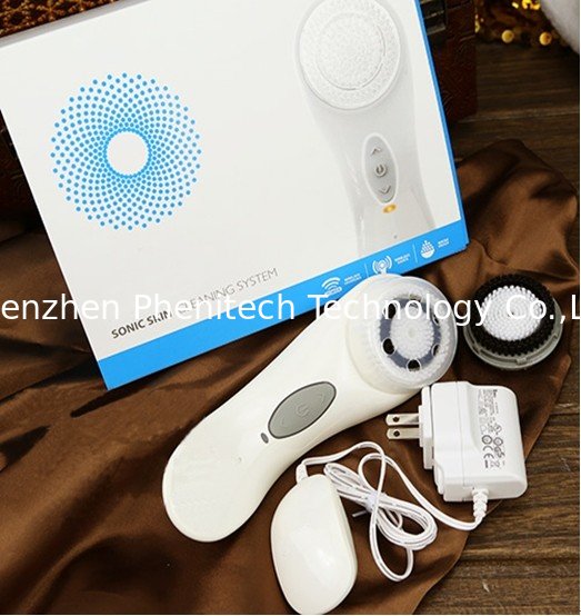 Skin Care Sonic Electric Facial Cleansing Brush Natural Face Cleanser , CE Approval