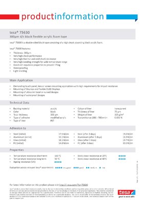 Tesa 75630 d/s black flexible acrylic foam tape,Tesa75630 Foam adhesive tape supplier