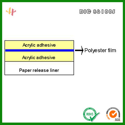 DIC 86100s Polyester Film Based Double Coated Adhesive Tape,DAITAC 86100S series polyester tape supplier