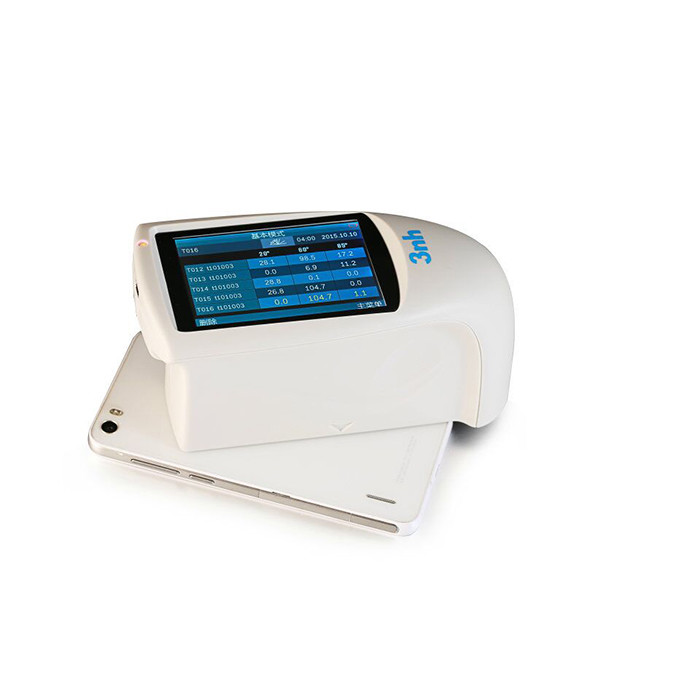 High-end gloss measurement equipment touch screen gloss meter 2000gu NHG268 with 20 60 85 degree PC software