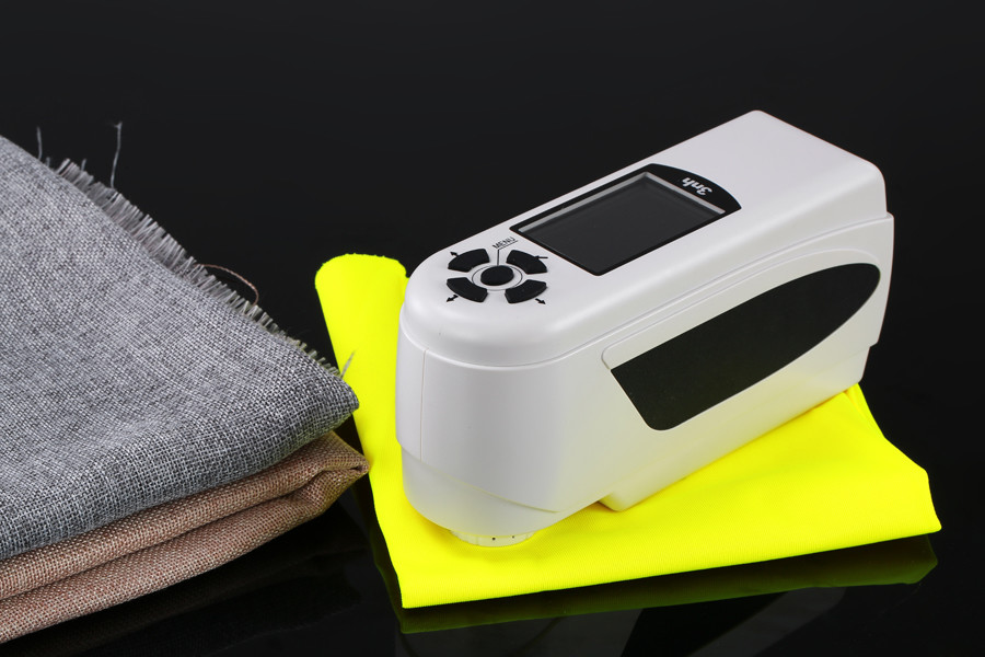 Light weight cotton fabric colorimeter with color quality control software NH310 8mm and 4mm apertures camera locating