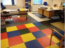 3W Anti Slip Indoor Office Interlocking Removable Plastic PVC Floorommg Tiles