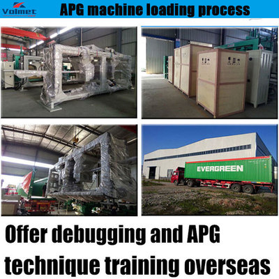 Low noise apg clamping machine for apg process for current transformer
