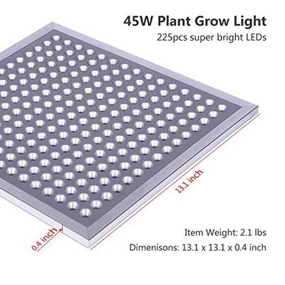 IP65 Waterproof Full Spectrum LED Grow Lights Silver Surface Finish , 8MM Thickness
