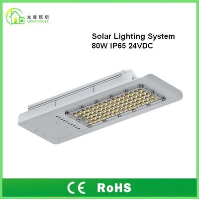 80W Led Street Light IP65 / High Power Integrated Solar Powered Street Lamps