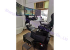 3 DOF Electric System VR Car Racing Simulator Mecha Black Color With Three Curve Screen