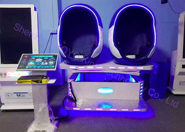 Customized Color 9D VR Simulator Fiberglass Steelness Material With 2 Players
