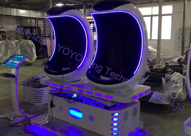 Customized Color 9D VR Simulator Fiberglass Steelness Material With 2 Players