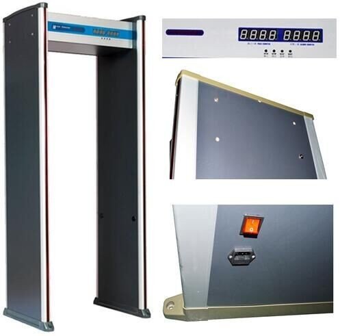 ABNM600A 6 detection zones walk through metal detector with LED alarm lights