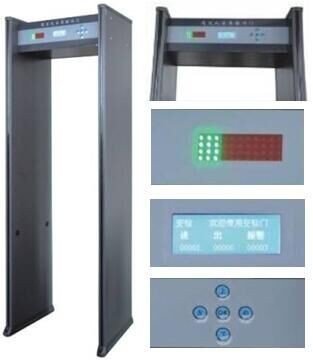 ABNM600LCD 6 detection zones waterproof walk through metal detector with LCD display