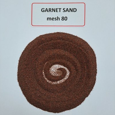 waterjet cutting Abrasive medium Almandine rock Garnet sand mesh 80 HS code 25132000