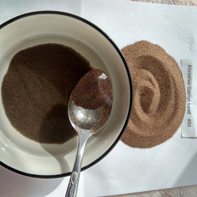 CNC waterjet cutting Abrasive medium Almandine rock Garnet sand mesh 100 HS code 25132000