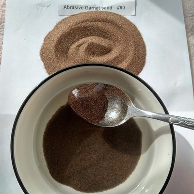CNC waterjet cutting Abrasive medium Almandine rock Garnet sand mesh 80 HS code 25132000