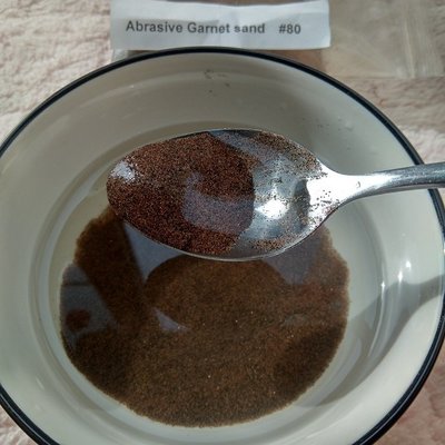 CNC waterjet cutting Abrasive medium Almandine rock washed Garnet sand mesh 80 HS code 25132000