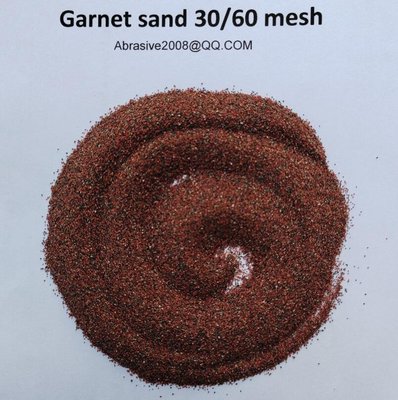 Garnet Sand mesh 30/60 for Sandblasting: Natural Abrasive medium, Mohs 7.0-7.5,Sa2.5-3