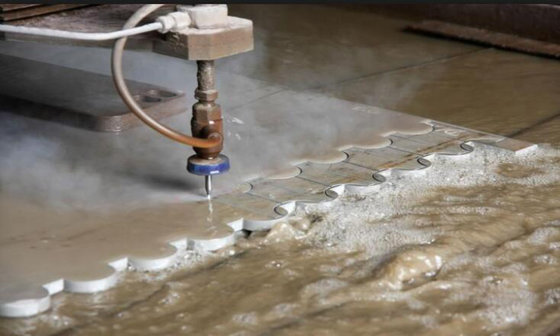 CNC waterjet cutting Abrasive medium Garnet sand mesh 80 HS code 25132000 washed filtration