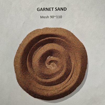 CNC waterjet cutting Abrasive medium Almandine rock Garnet sand mesh 90~110