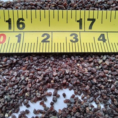 Garnet Sand mesh 16/30 Abrasive for Sandblasting: Natural Abrasive medium, Mohs 7.0-7.5, Sa2.5-3