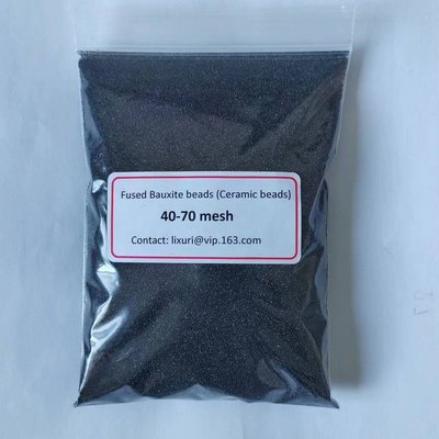 Lost wax casting sand fused bauxite beads sand ceramsite foundry sand beads fused ceramic sand 40-70 mesh