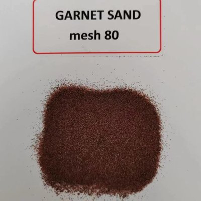 CNC waterjet cutting Abrasive medium Almandine rock Garnet sand mesh 80 HS code 25132000