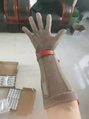 Long sleeve Stainless steel CUT RESISTANT  GLOVES ring mesh chain mail mesh auti-cutting safety gloves S M L XL XXL