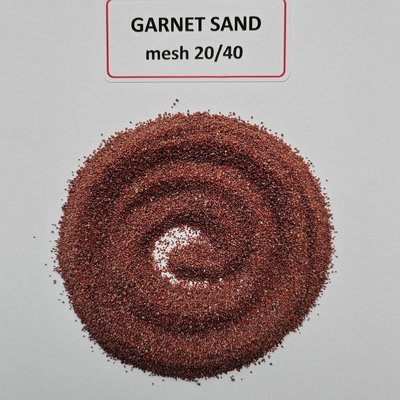 Garnet Sand mesh 20/40 Abrasive for Sandblasting: Natural Abrasive medium, Mohs 7.0-7.5, Sa2.5-3