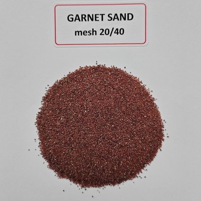 Garnet Sand mesh 20/40 Abrasive for Sandblasting: Natural Abrasive medium, Mohs 7.0-7.5, Sa2.5-3