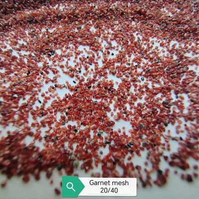 Garnet Sand mesh 20/40 Abrasive for Sandblasting: Natural Abrasive medium, Mohs 7.0-7.5, Sa2.5-3