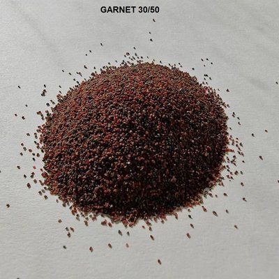 Garnet Sand abrasive 30/50 for Sandblasting: Natural Abrasive medium, Mohs 7.0-7.5, Sa2.5-3