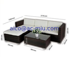 China 2014 popular rattan L shape sofa set supplier