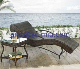 China Modern garden rattan chaise lounge furniture supplier