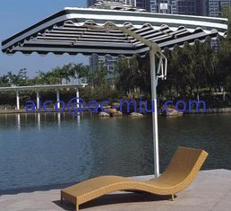 China Outdoor beach long chair rattan chaise lounge furniture supplier