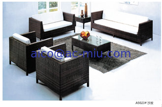 China Hotel sofa Outdoor Rattan Wicker Sofa Patio Garden Furniture supplier